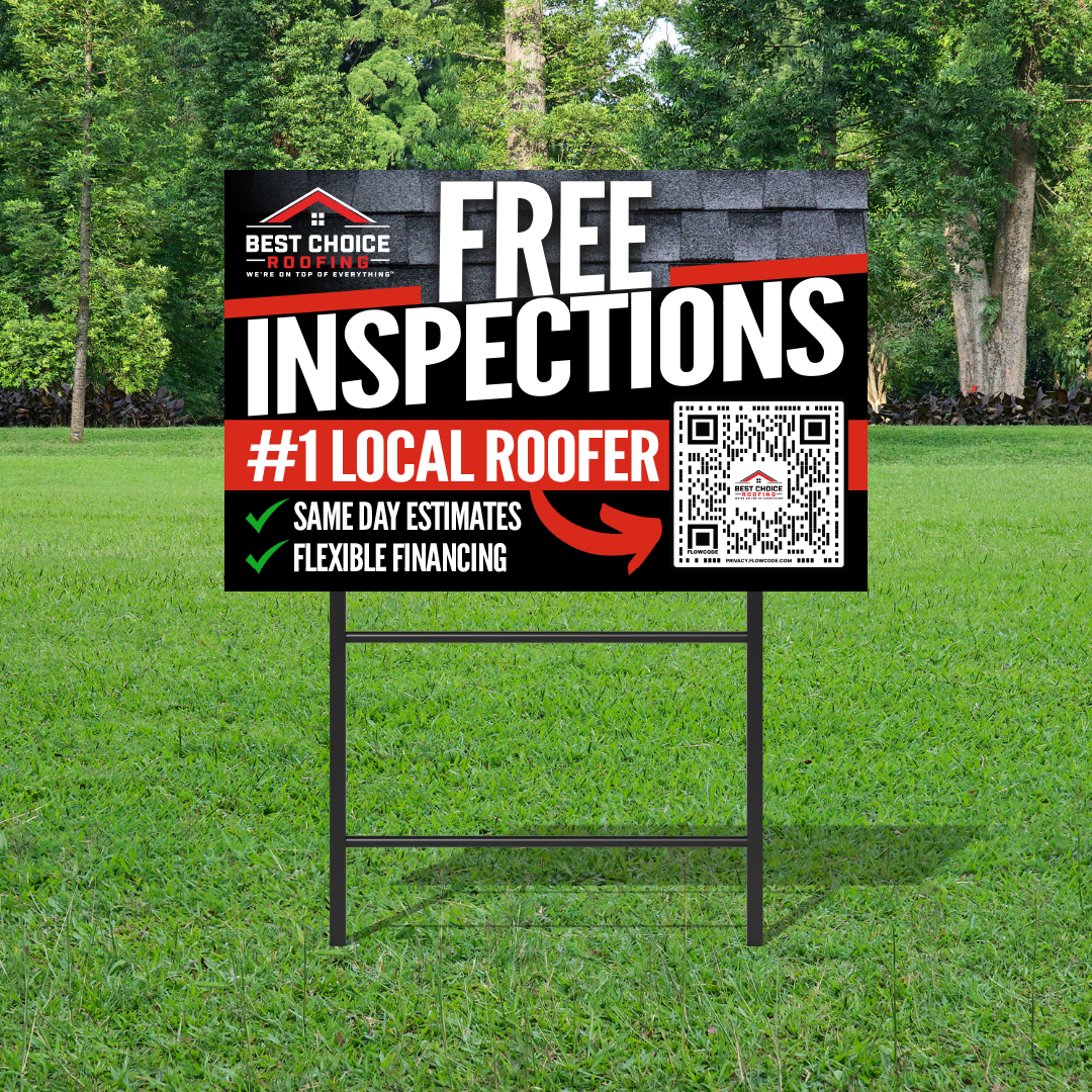 Free Inspections - Yard Signs (18x24) – Best Choice Roofing